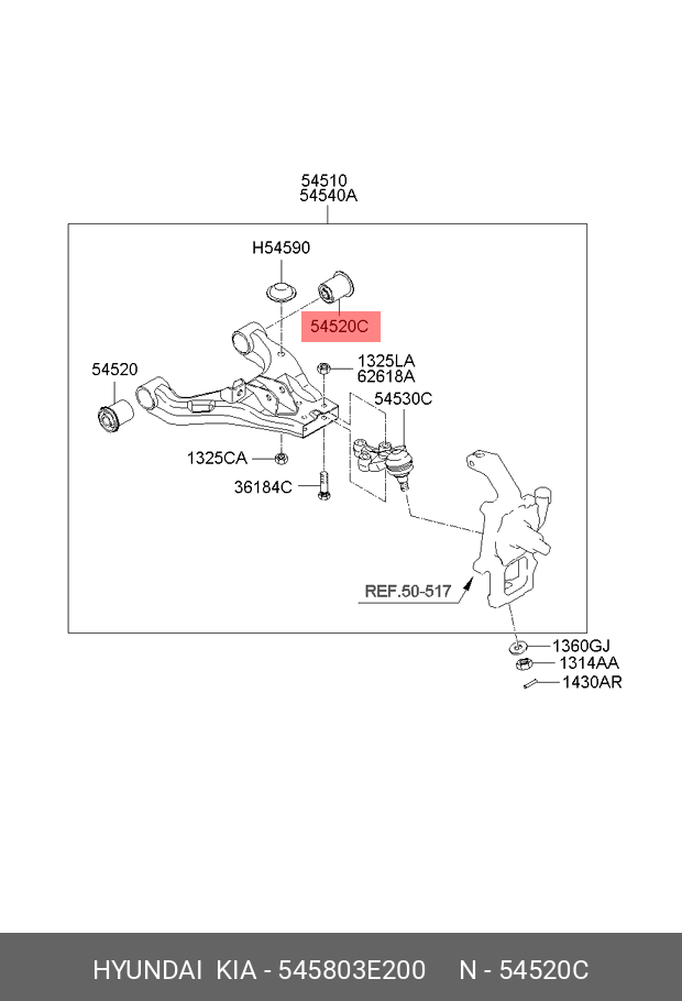 HYUNDAI 54580-3E200 54580-3E200,54580-3E200